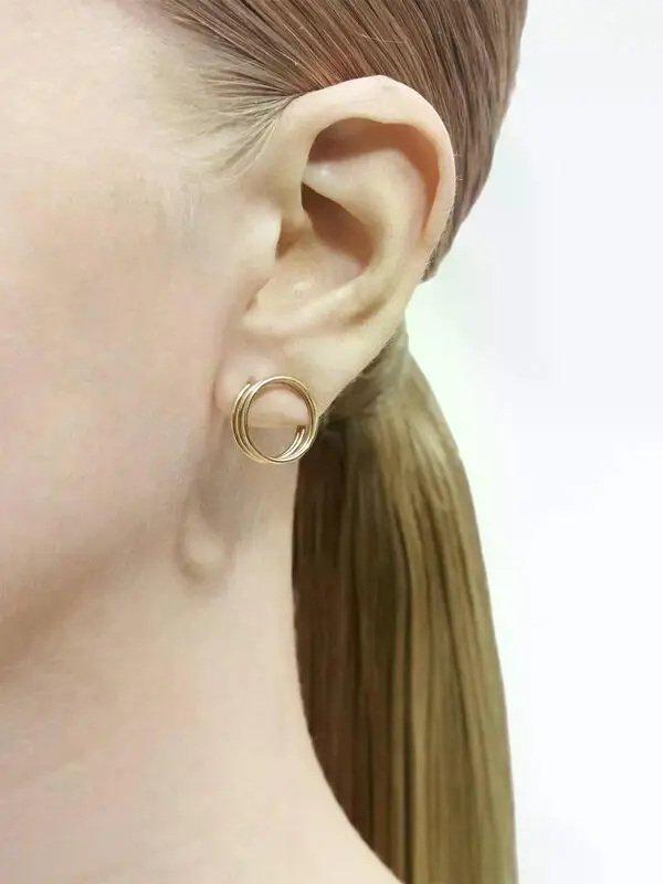 Shihara 18kt Yellow Stack Hoop 01 Earring