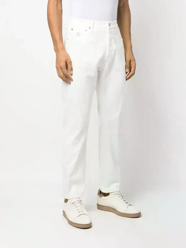 Brunello Cucinelli Logo-detail Straight-leg Jeans