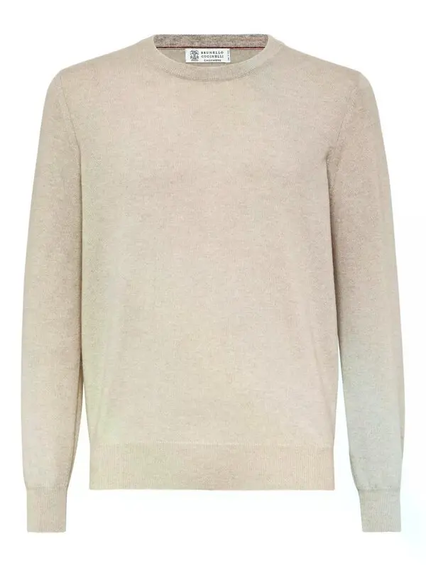 Brunello Cucinelli Cashmere Crew Neck Sweater - Neutrals