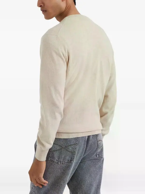 Brunello Cucinelli Cashmere Crew Neck Sweater - Neutrals