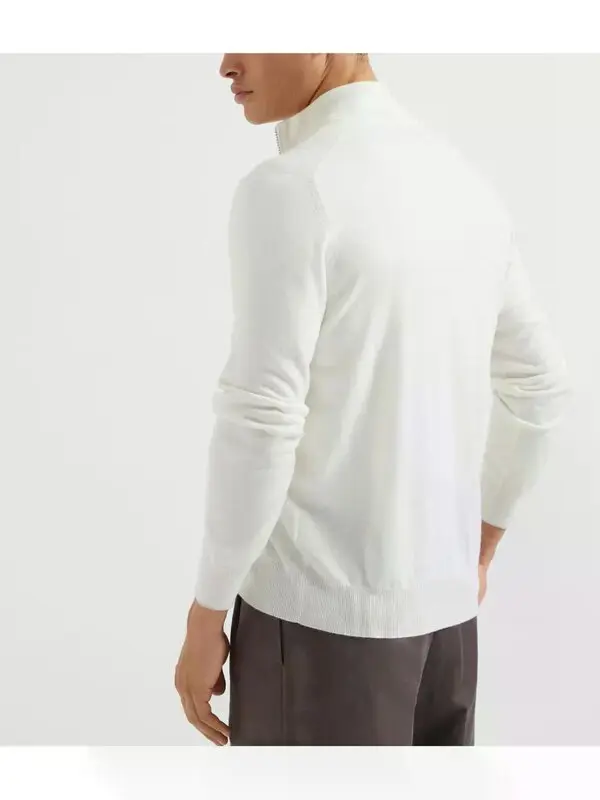 Brunello Cucinelli Zip-up Cardigan - White