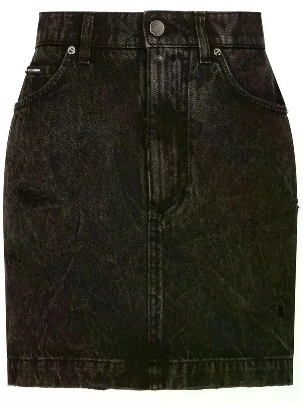 Dolce & Gabbana High-waisted Mini Skirt - Black