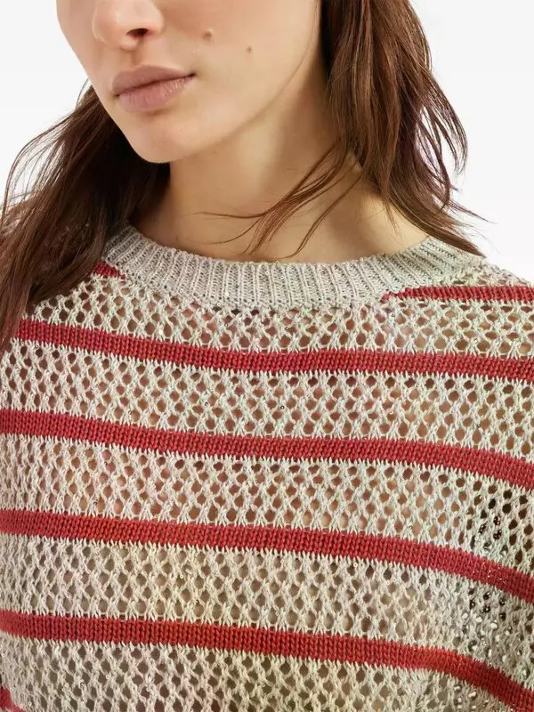 Brunello Cucinelli Dazzling Net Sweater