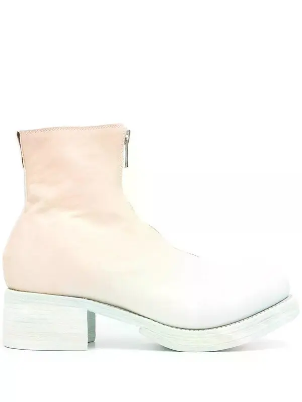 Guidi Zip-up Gradient Ankle Boots - Green