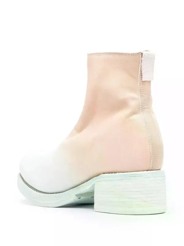 Guidi Zip-up Gradient Ankle Boots - Green