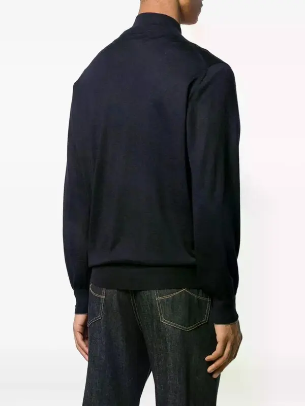 Brunello Cucinelli Zip-up Knit Cardigan - Blue