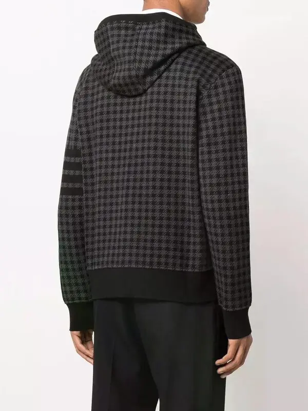 Thom Browne Gunclub Check Jacquard Zip-up Hoodie