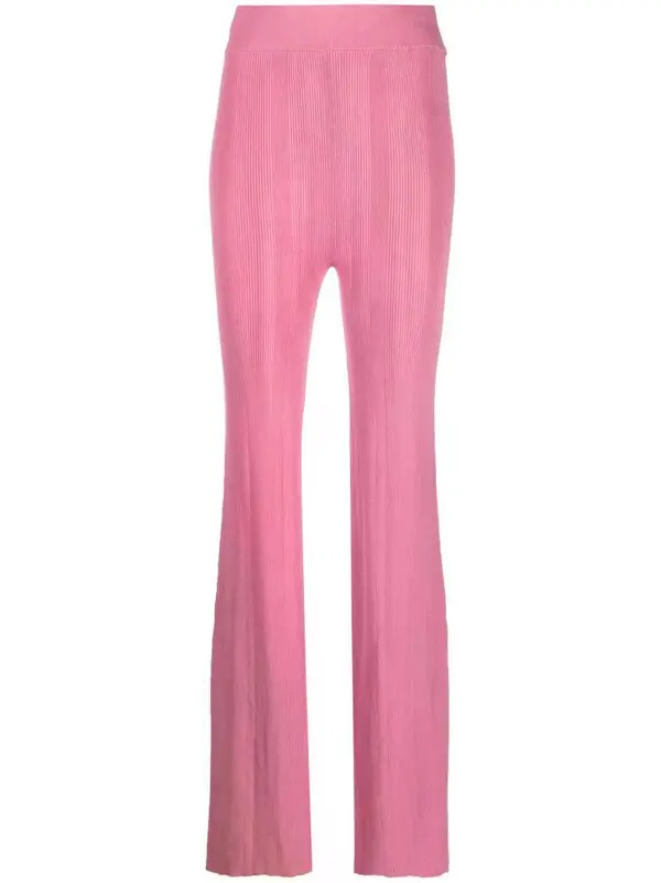 Remain Birger Christensen Ribbed Knit Flared Trousers