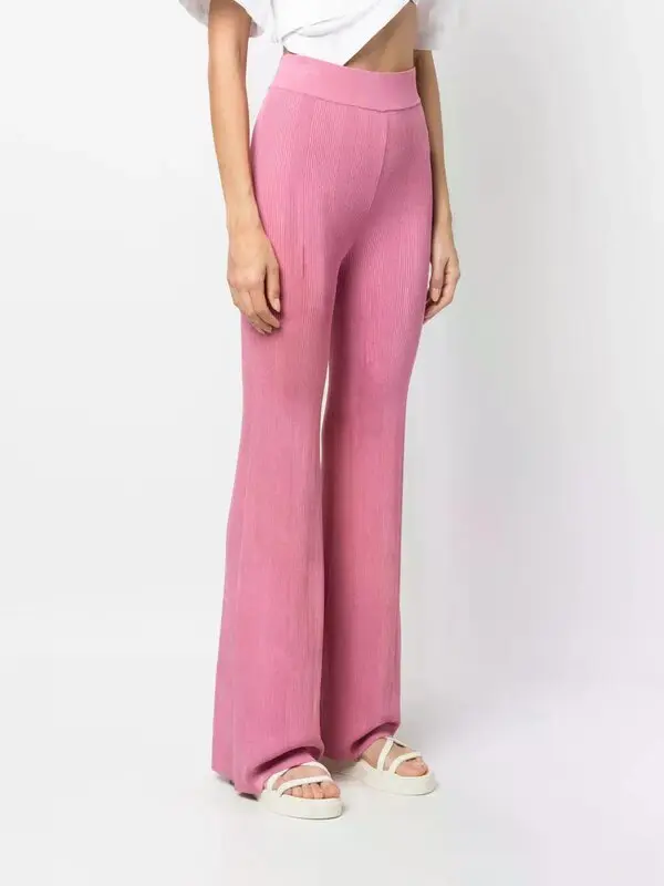 Remain Birger Christensen Ribbed Knit Flared Trousers