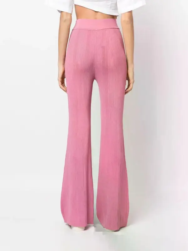Remain Birger Christensen Ribbed Knit Flared Trousers