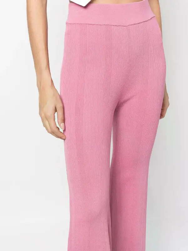 Remain Birger Christensen Ribbed Knit Flared Trousers