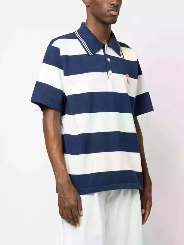 Kenzo Embroidered Logo Striped Polo Shirt