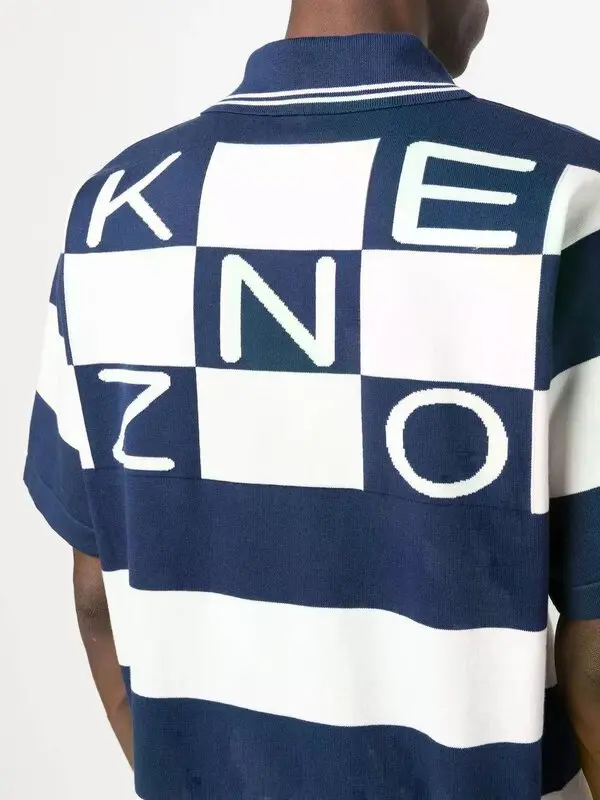 Kenzo Embroidered Logo Striped Polo Shirt