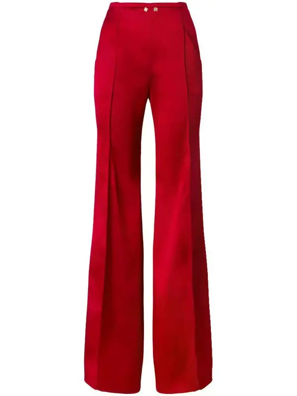 GENNY Satin-finish Flared Trousers