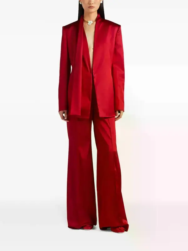 GENNY Satin-finish Flared Trousers