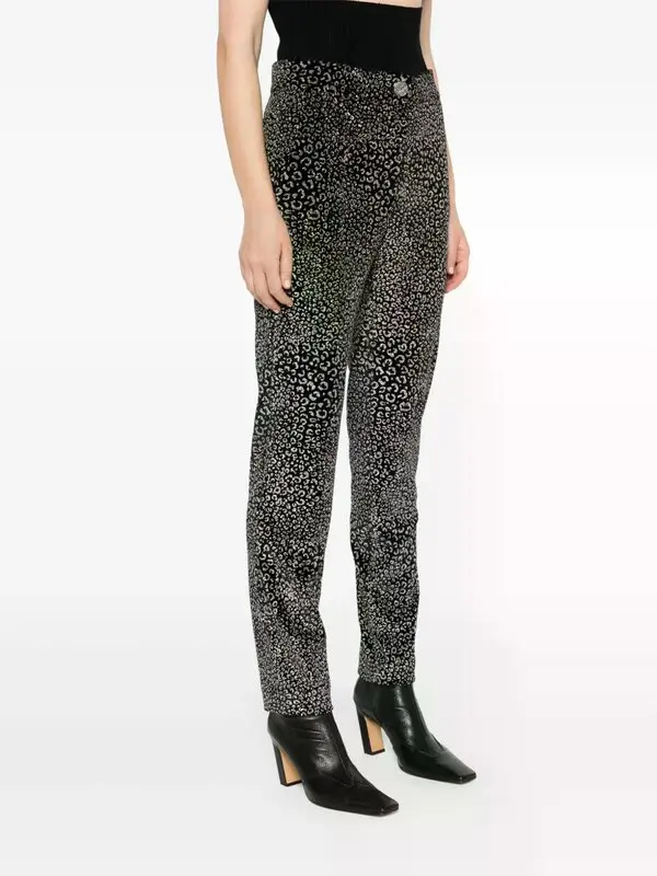 GENNY Animalier Velvet Trousers