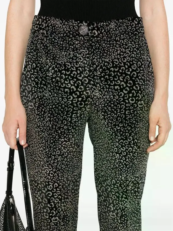 GENNY Animalier Velvet Trousers