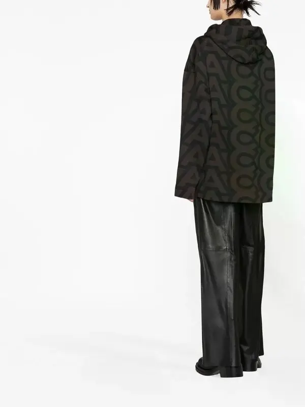 Marc Jacobs Monogram Oversized Drawstring Hoodie - Brown