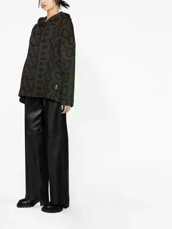 Marc Jacobs Monogram Oversized Drawstring Hoodie - Brown