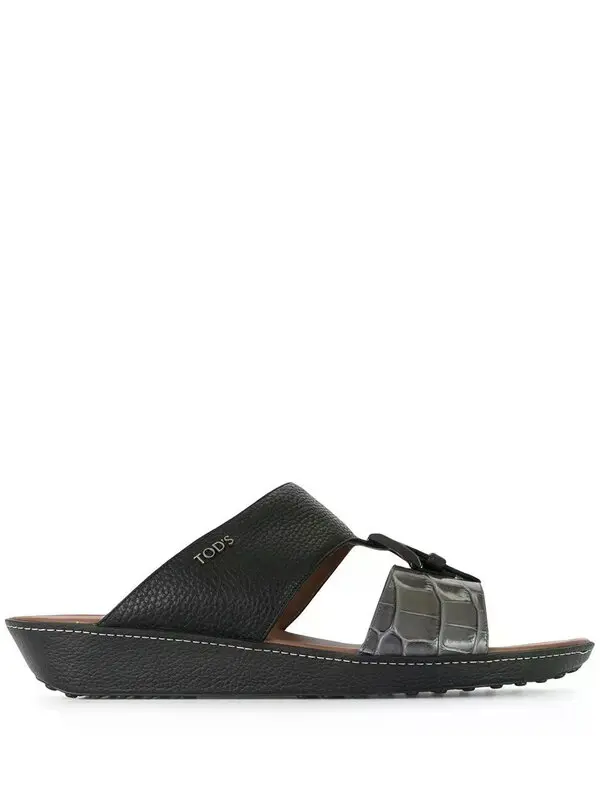 TOD'S Leather Open-toe Wedge Sandals