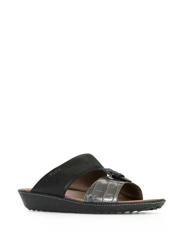 TOD'S Leather Open-toe Wedge Sandals