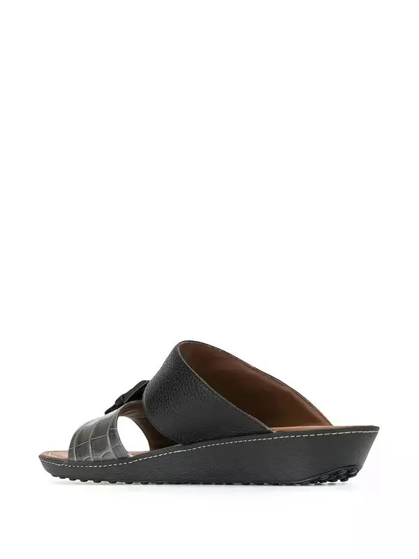 TOD'S Leather Open-toe Wedge Sandals