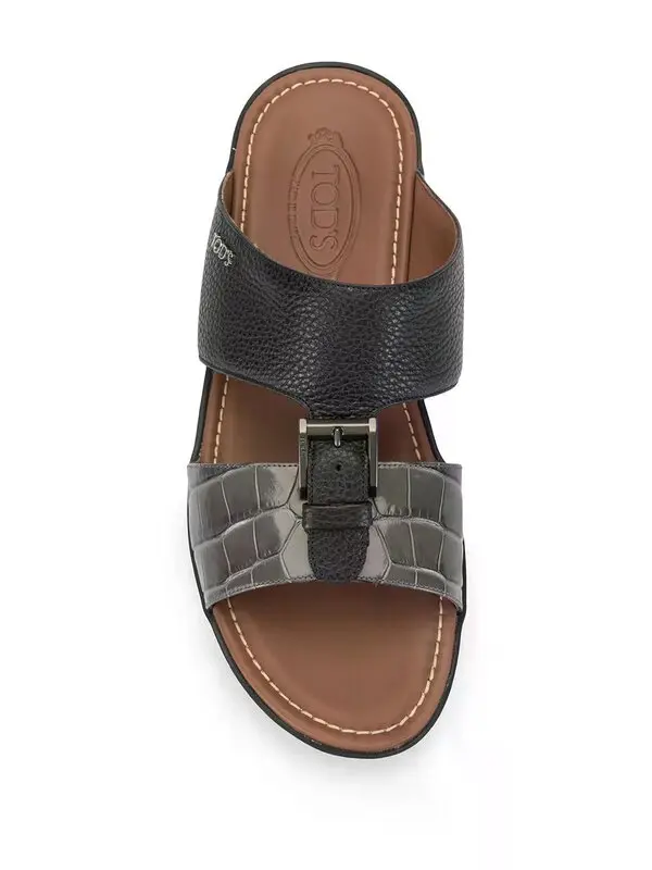 TOD'S Leather Open-toe Wedge Sandals
