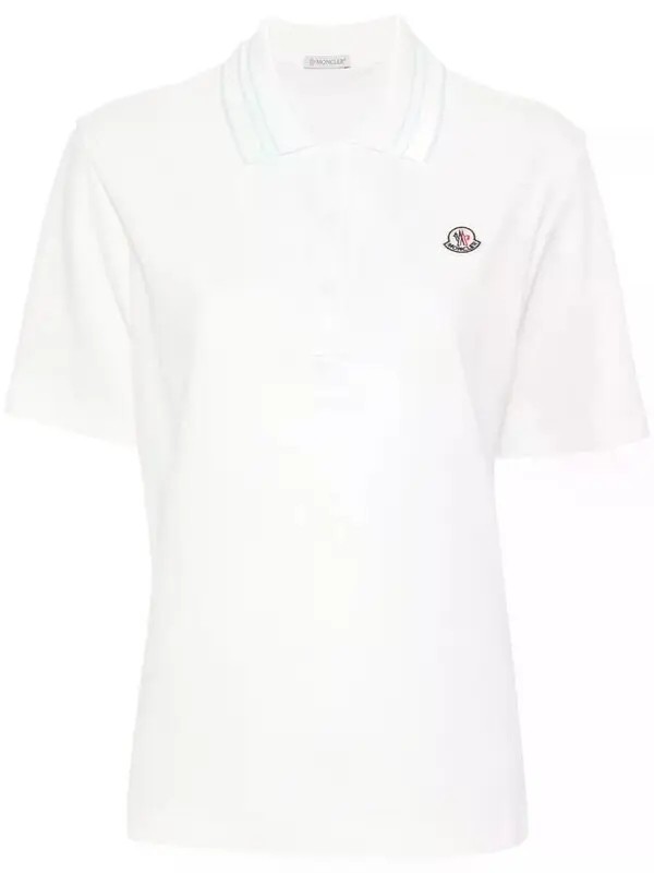 Moncler Appliqué-logo Cotton Polo Shirt