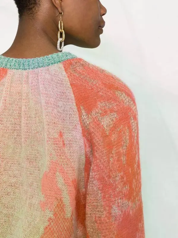 FORTE_FORTE Alpaca Wool Faded Effect Jumper