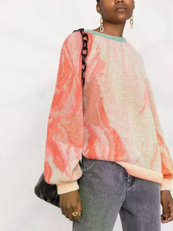 FORTE_FORTE Alpaca Wool Faded Effect Jumper