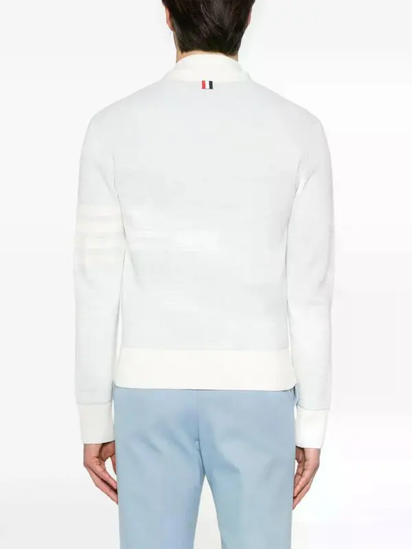 Thom Browne 4-bar Stripe V-neck Cardigan - Blue