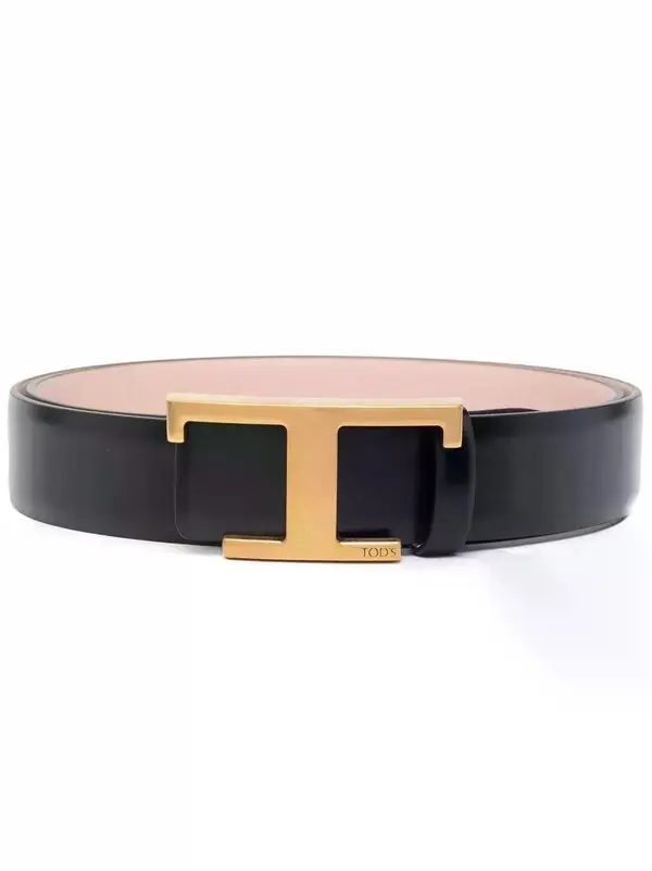 TOD'S Engraved-logo Belt - Black