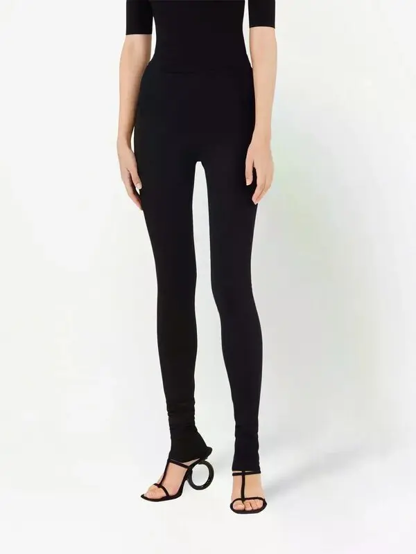 FERRAGAMO Logo-plaque Stretch-fit Leggings