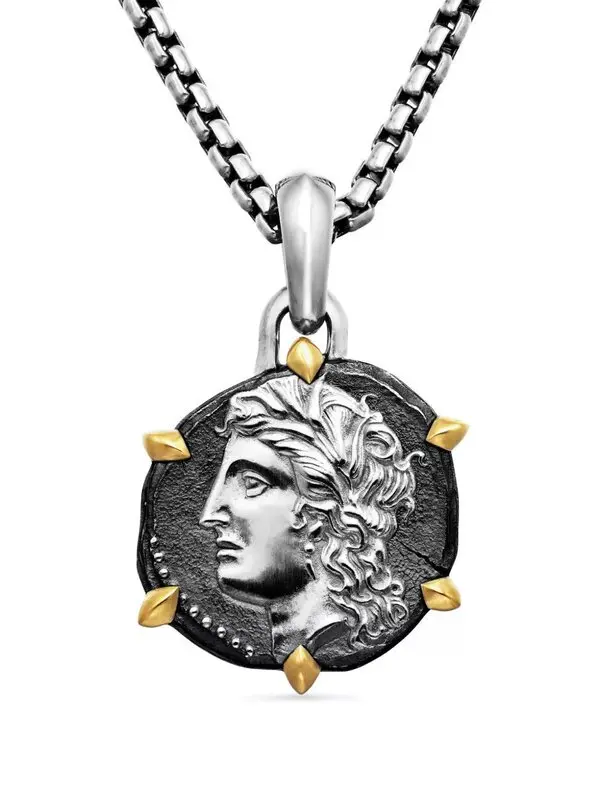 David Yurman 18kt Yellow Gold And Sterling Virgo Amulet - Silver