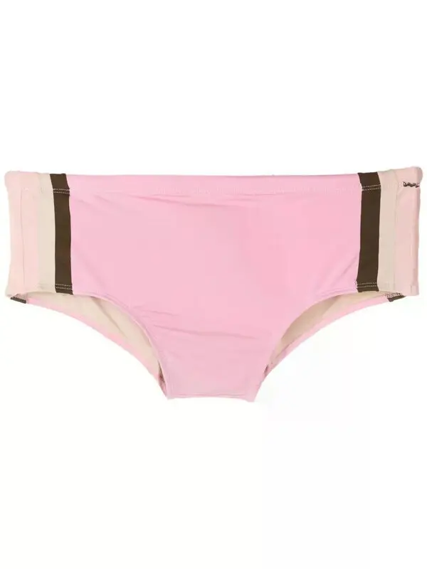 AMIR SLAMA Side-stripe Swim Trunks - Pink