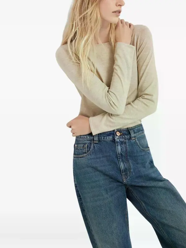 Brunello Cucinelli Cashmere-silk Blend Jumper - Neutrals