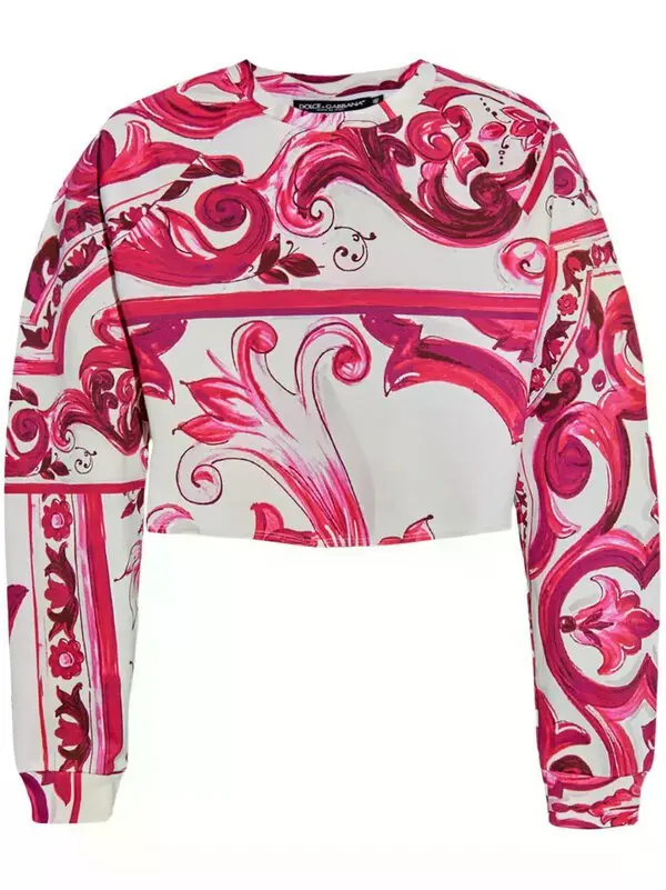 Dolce & Gabbana Majolica-print Sweatshirt - Pink