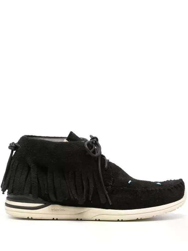 Visvim Shaman-folk Fringed Ankle Boots - Black