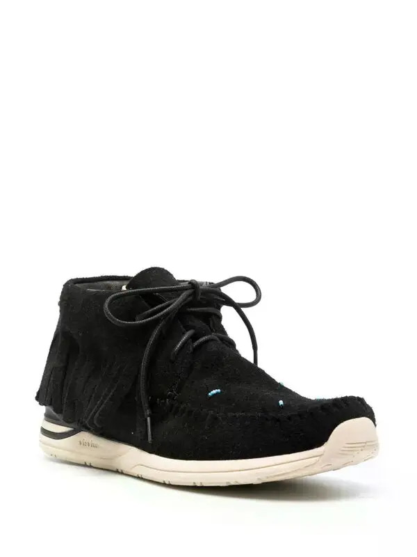 Visvim Shaman-folk Fringed Ankle Boots - Black