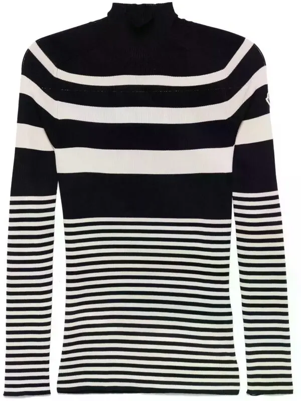 Moncler Striped Wool Sweater - Neutrals