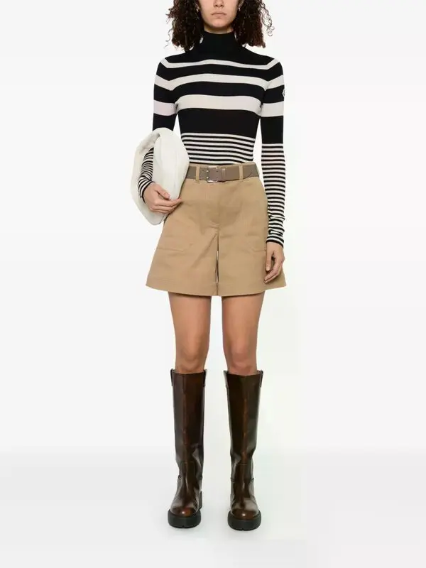 Moncler Striped Wool Sweater - Neutrals