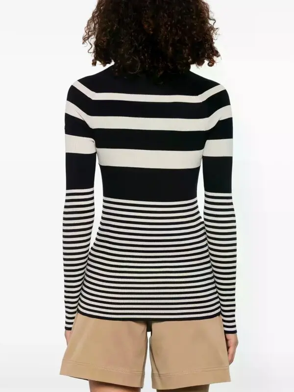 Moncler Striped Wool Sweater - Neutrals