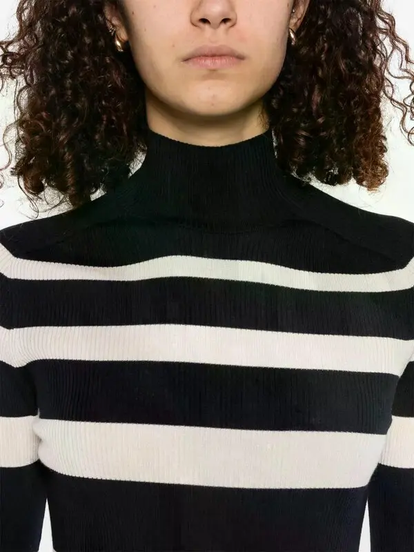 Moncler Striped Wool Sweater - Neutrals