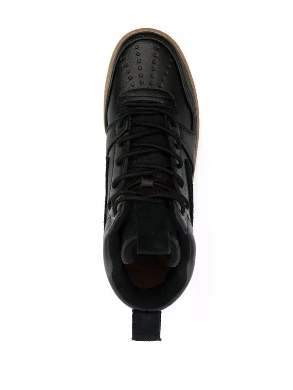 FILA Leather Embossed-logo High-top Sneakers