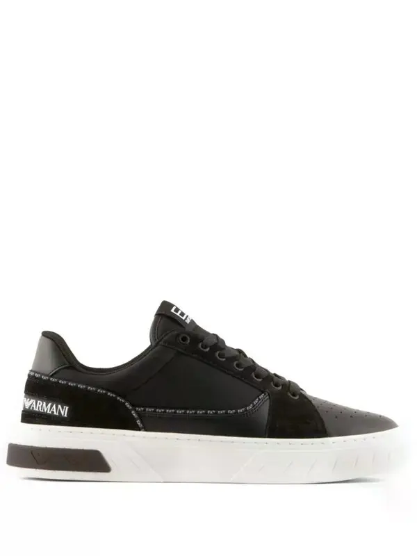 EA7 Lace-up Leather Sneakers