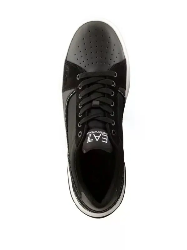 EA7 Lace-up Leather Sneakers