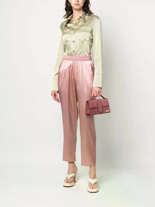 GIANLUCA CAPANNOLO Mila Cropped Satin Trousers