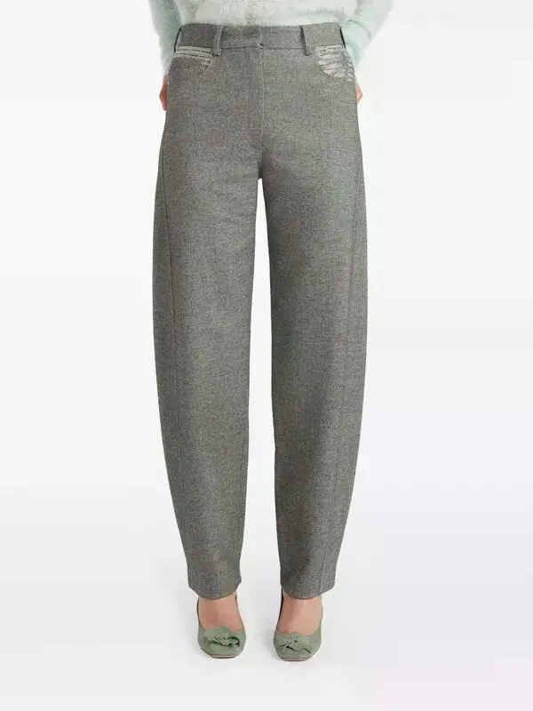 GENNY Mélange-effect Trousers