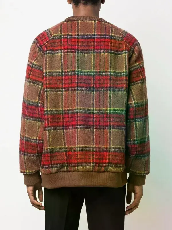 Undercover Plaid Check Pattern Sweatshirt