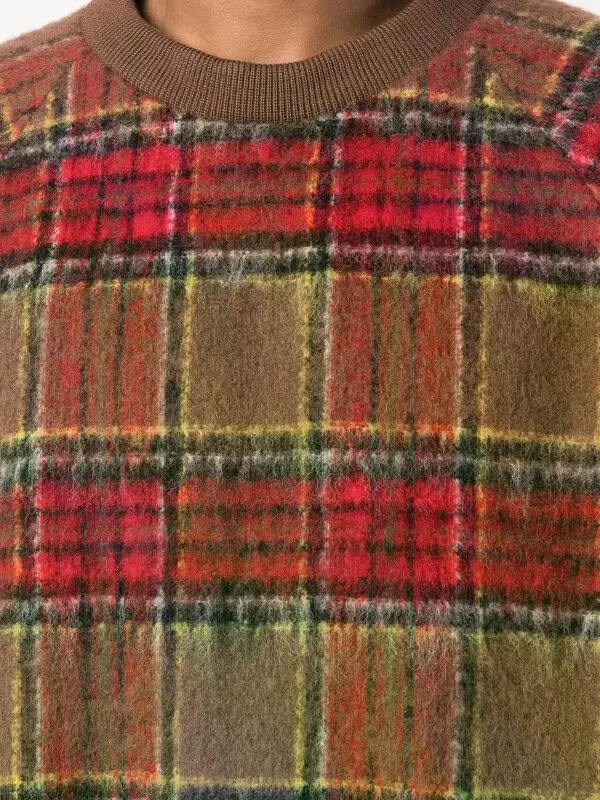 Undercover Plaid Check Pattern Sweatshirt